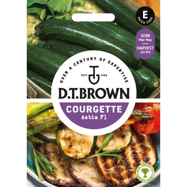 Grow D.T. Brown Astia F1 courgettes for straight, tasty fruits ideal ...